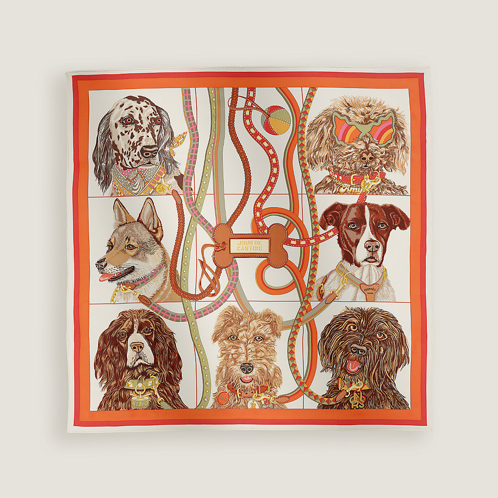 Seidentuch 70 Jour de Casting - Orange | Hermès Deutschland